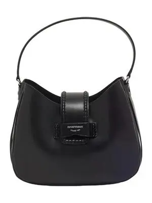 Emporio Armani Leather Shoulder Bag - Black
