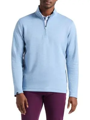 Robert Graham Troland Quarter Zip Top - Chambray Blue