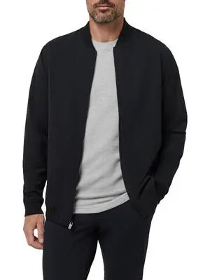 Travis Mathew Stretch Cotton Bomber Jacket - Black