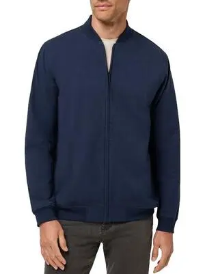 Travis Mathew Stretch Cotton Bomber Jacket - Total Eclipse