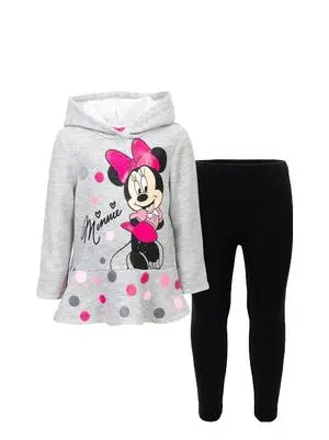 Disney Fleece Pullover Hoodie And Leggings Set - Heather Grey