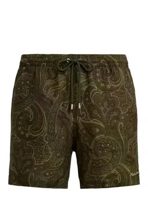 Ralph Lauren Paisley Drawstring Swim Shorts - Green