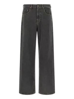 GOLDEN GOOSE Dark Gray Twist Crease-wash Denim Jeans - Grey