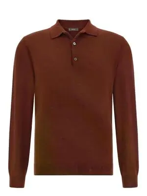 Boggi Milano Wool Polo Shirt - Brown