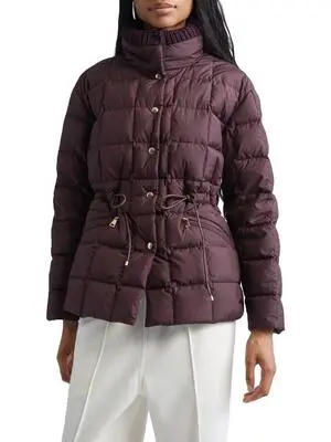 Moncler Antigone Box Quilted Down Jacket - Dark Mahogany