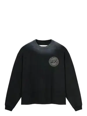 ROUGH. Graphic-print Long-sleeve T-shirt - Black