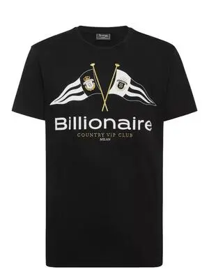 BILLIONAIRE Flags Round-neck T-shirt - Black
