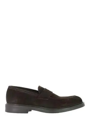 GREEN GEORGE Penny Suede Loafers - Brown