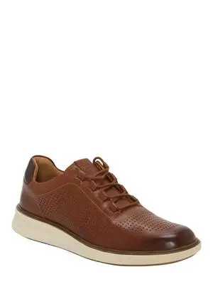 Vince Camuto Perforated Leather Oxford - Caramel/dark Atlcra