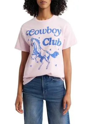 Junk Food Cowboy Club Graphic T-shirt - Pastel