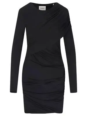 Isabel Marant Denise Draped Mini Dress - Black