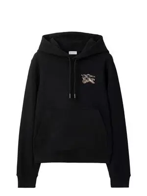 Burberry Equestrian Knight Design Hoodie - Black