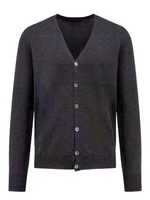 GIUUNO V-neck Button Cardigan - Grey