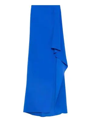 GEMY MAALOUF Asymmetric Ruffled Maxi Skirt - Blue