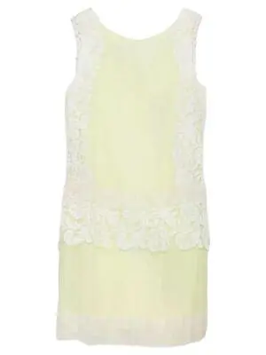 GEMY MAALOUF Sleeveless Lace Dress - Yellow