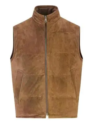 Zegna Quilted Waistcoat - Brown