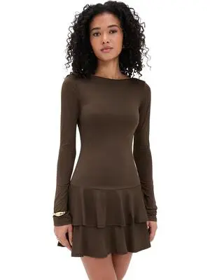 NIA Sienna Mini Dress - Espresso
