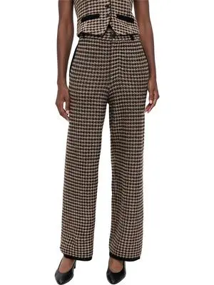 GUEST IN RESIDENCE Cashmere Houndstooth Tailored Trousers