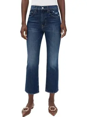 A.L.C. The 009 Cropped Flare Jeans - Dark Classic Blue