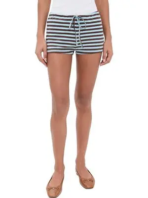 Lioness Striped Jersey Shorts - Chocolate Sea Stripe