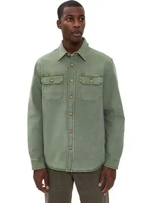 Faherty Brand Sunwashed Cpo Shirt Jacket - Aspen Olive