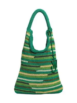 JW Anderson Knitted Hobo Bag Green/multi