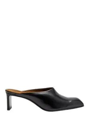 Khaite Colt 50 Leather Mules - Black
