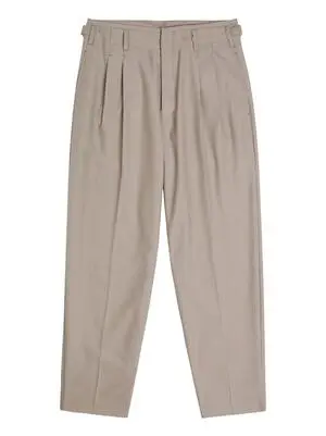 LEMAIRE Pleated Tapered-leg Trousers - Taupe