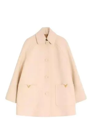 Valentino Garavani Wool Drap Pea Coat - Birch