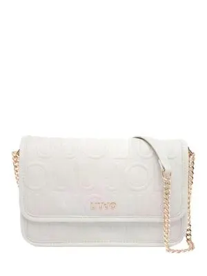 Liu Jo Logo Embossed Chain Cross Body Bag - White