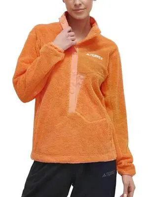 Adidas Embroidered-logo Fleece Sweatshirt - Orange
