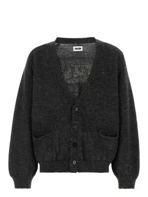 MAGLIANO Logo-embellished Wool Cardigan - Grey