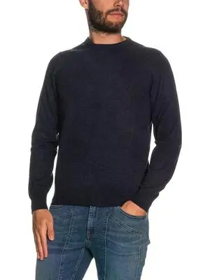 GRAN SASSO Crew-neck Wool Sweater - Blue