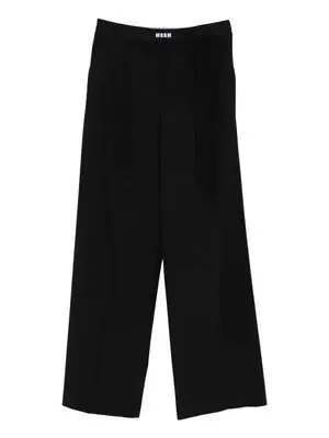 MSGM Logo Waistband Trousers - Black