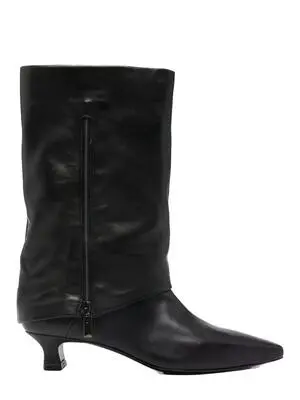 THE SELLER Leather Boots - Black