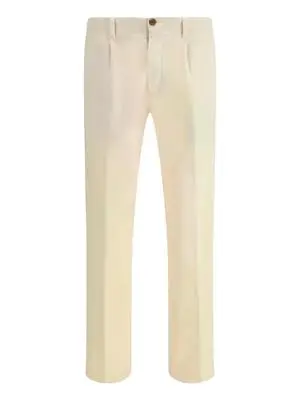 GERMANO 1952 Pleated Button-fastening Trousers - Neutrals