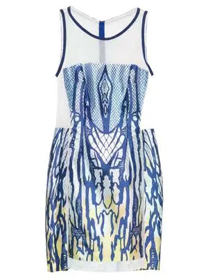 GEMY MAALOUF Mesh-insert Mini Dress - Blue