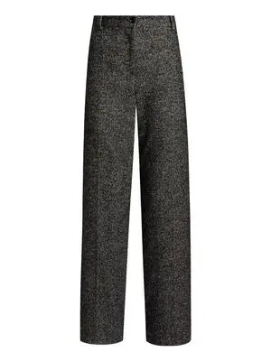 Dolce & Gabbana Herringbone Pattern Trousers - Black