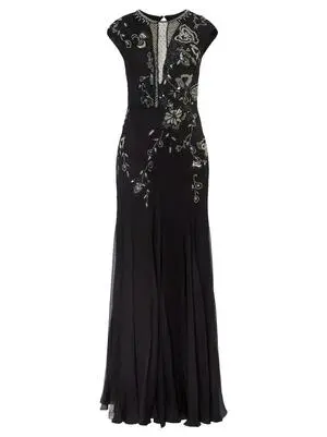 TEMPERLEY LONDON Lilly Bead-embellished Gown - Black