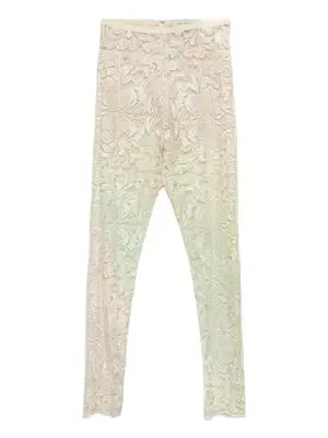 GEMY MAALOUF Floral-lace Leggings - Neutrals