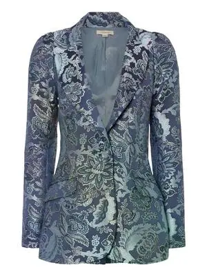 TEMPERLEY LONDON Francis Floral-print Jacket - Blue