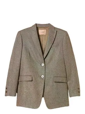 TWINSET Lurex Tweed Blazer