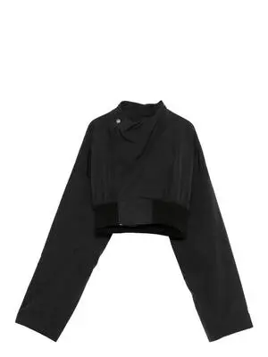 Rick Owens Double-breasted Cropped Jacket - Black