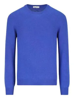 CHEZ PAUL Ribbed Cashmere Sweater - Blue