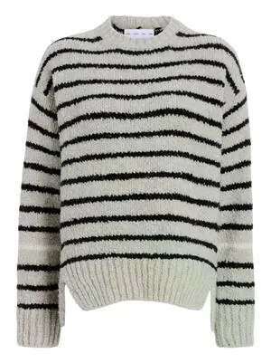 Proenza Schouler White Label Leonie Striped Wool Sweater - Neutrals