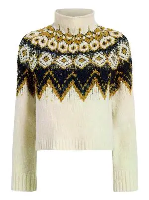 Proenza Schouler White Label Fairisle Pattern Turtleneck Sweater - Neutrals