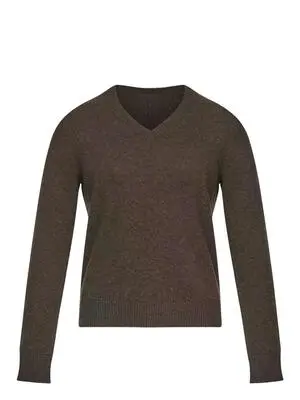 MAISON MARGIELA V-neck Wool Sweater - Brown