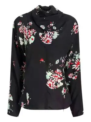 PROENZA SCHOULER Floral Cowl-Neck Blouse