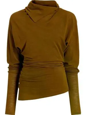 PROENZA SCHOULER Draped-Neck Pleated Top
