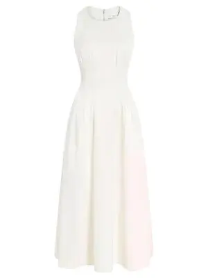 Proenza Schouler White Label Bronwyn Pleated Midi Dress - White